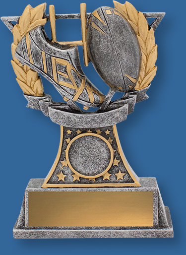 Rugby Trophy Generic Resin. Rugby Classic Style. Can be engraved.
