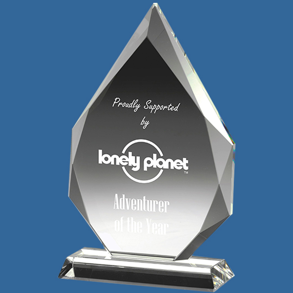CC647_t Arrowhead Recognition Crystal Award, 5 sizes, quality sandblast ...
