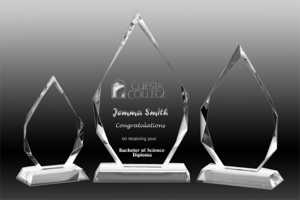 Crystal Trophies and Awards • We supply engraved crystal trophies.