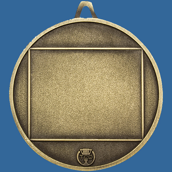 Heavyweight Series Medal Back View 44x35mm Engraving or Printed Plate