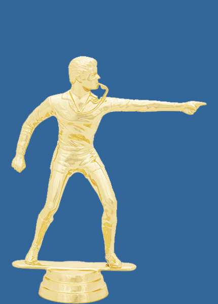 8077t Gold Plastic Referee Trophy Figurine (with thread for base ...