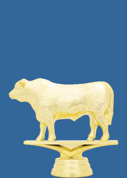 8116t Gold Plastic Bull Trophy Figurine (with thread for base ...