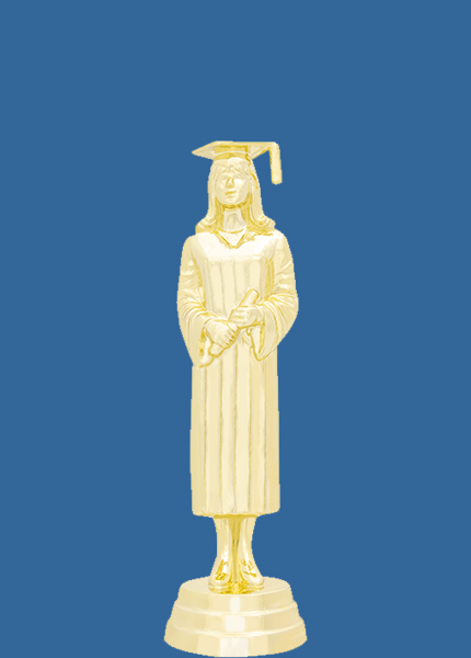 8283t Gold Plastic Female Graduation Trophy Figurine (with thread for ...