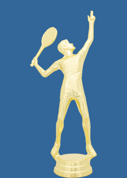 8322t Gold Plastic Male Serve Tennis Trophy Figurine (with thread for ...