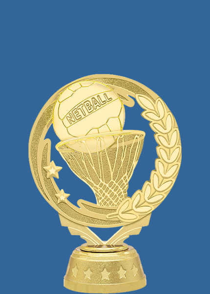FX711t Gold Plastic Netball Trophy Figurine (with thread for base ...