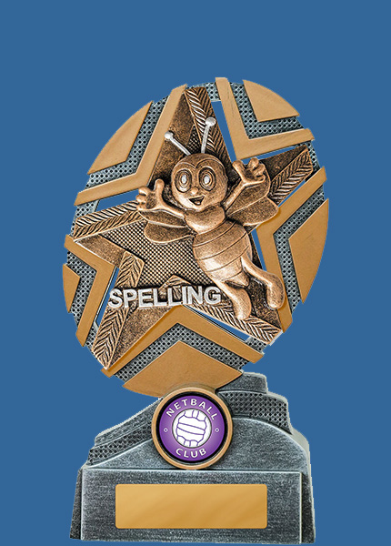 24_-RS50e StarBurst Series Spelling Resin Trophy • Sydney Awards & Trophies