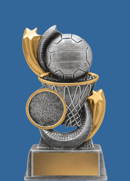 10037_t Fireball Series Resin Netball Trophy • Sydney Awards & Trophies